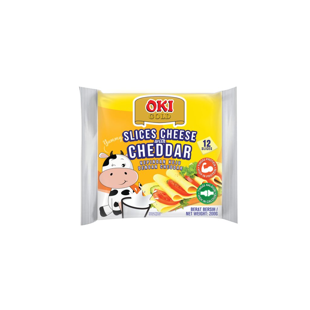 OKI Gold Slices Cheese with Cheddar - OKI Malaysia